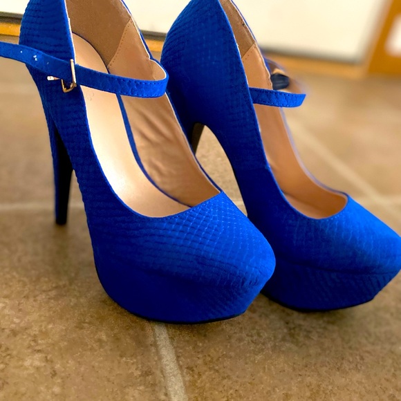 Royal Blue High Heel Shoes